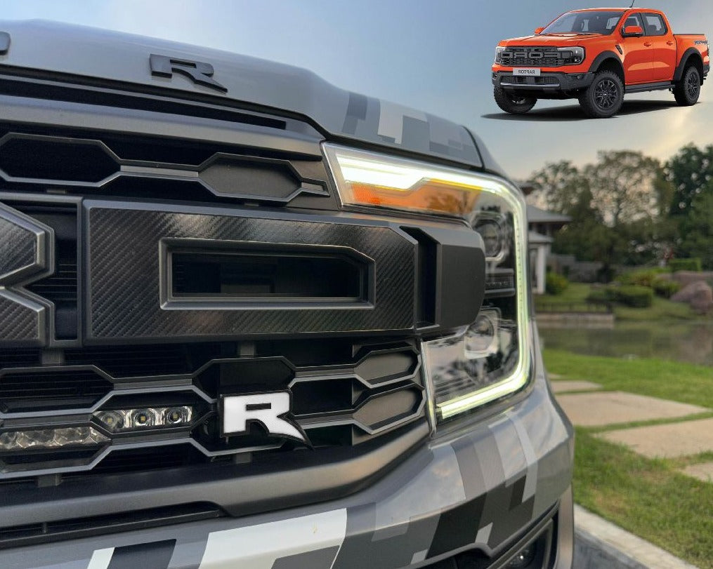 FORD RAPTOR " R " LOGO FOR GRILL NEXT GEN 2023-2024 – CUSTOMPARTZ.CO.UK